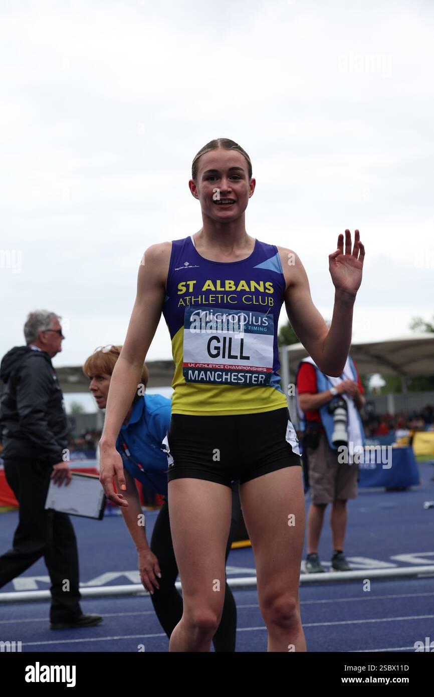 Phoebe GILL of St Albans AC after winning the 800m Final at the UK ...