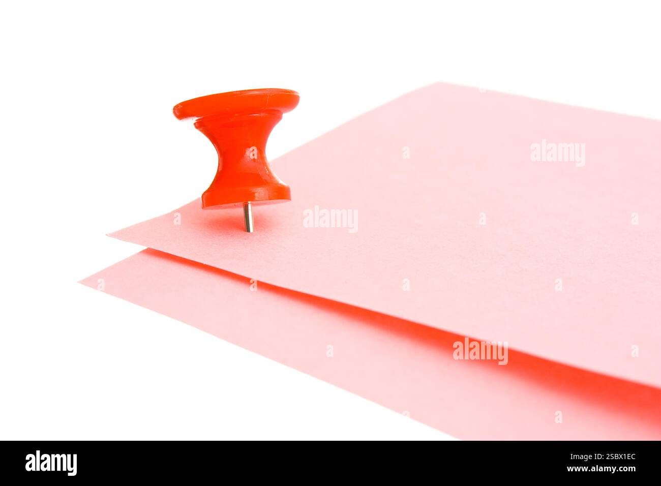 sheets pinned buttons isolated on white background Stock Photo - Alamy