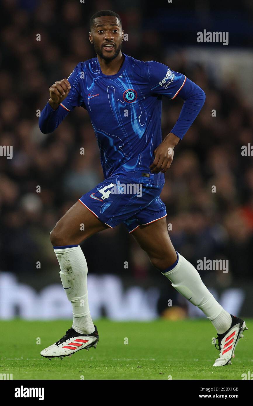 London, UK. 3rd Feb, 2025. Tosin Adarabioyo of Chelsea during the ...