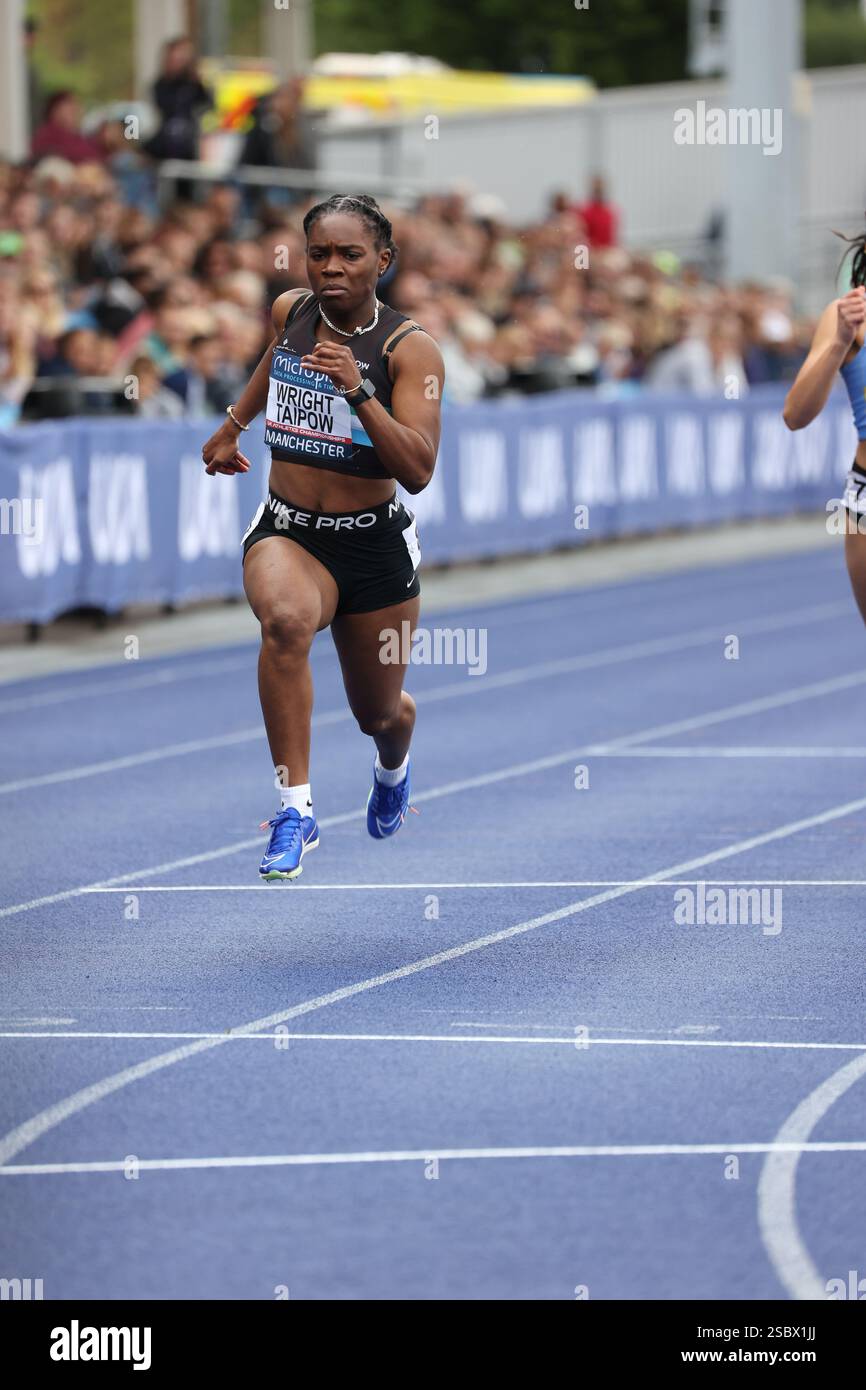 Shiloh WRIGHT-TAIPOW of Harrow AC in the 100m Heats at the UK Athletics ...