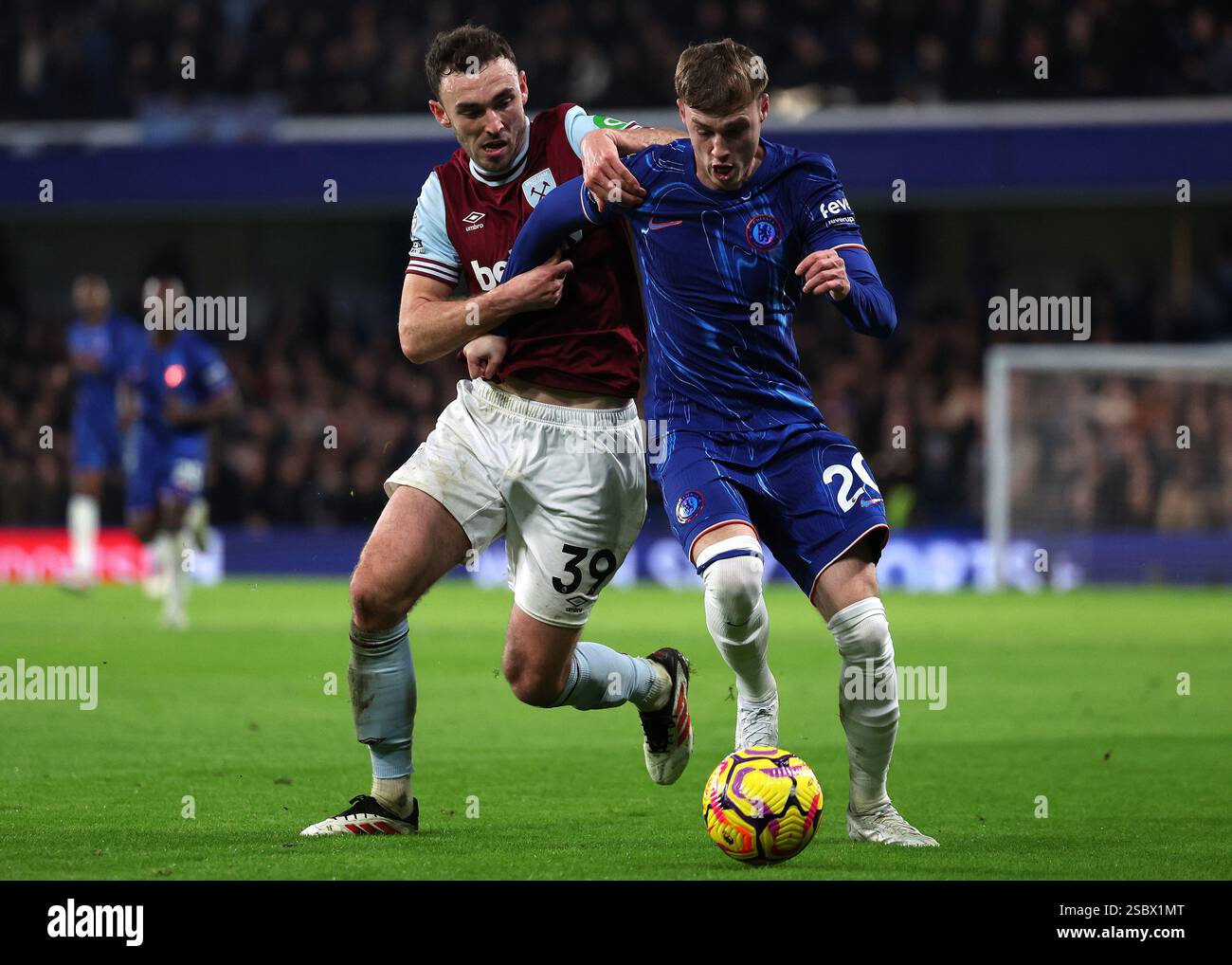 London, UK. 3rd Feb, 2025. Andy Irving of West Ham United and Cole ...