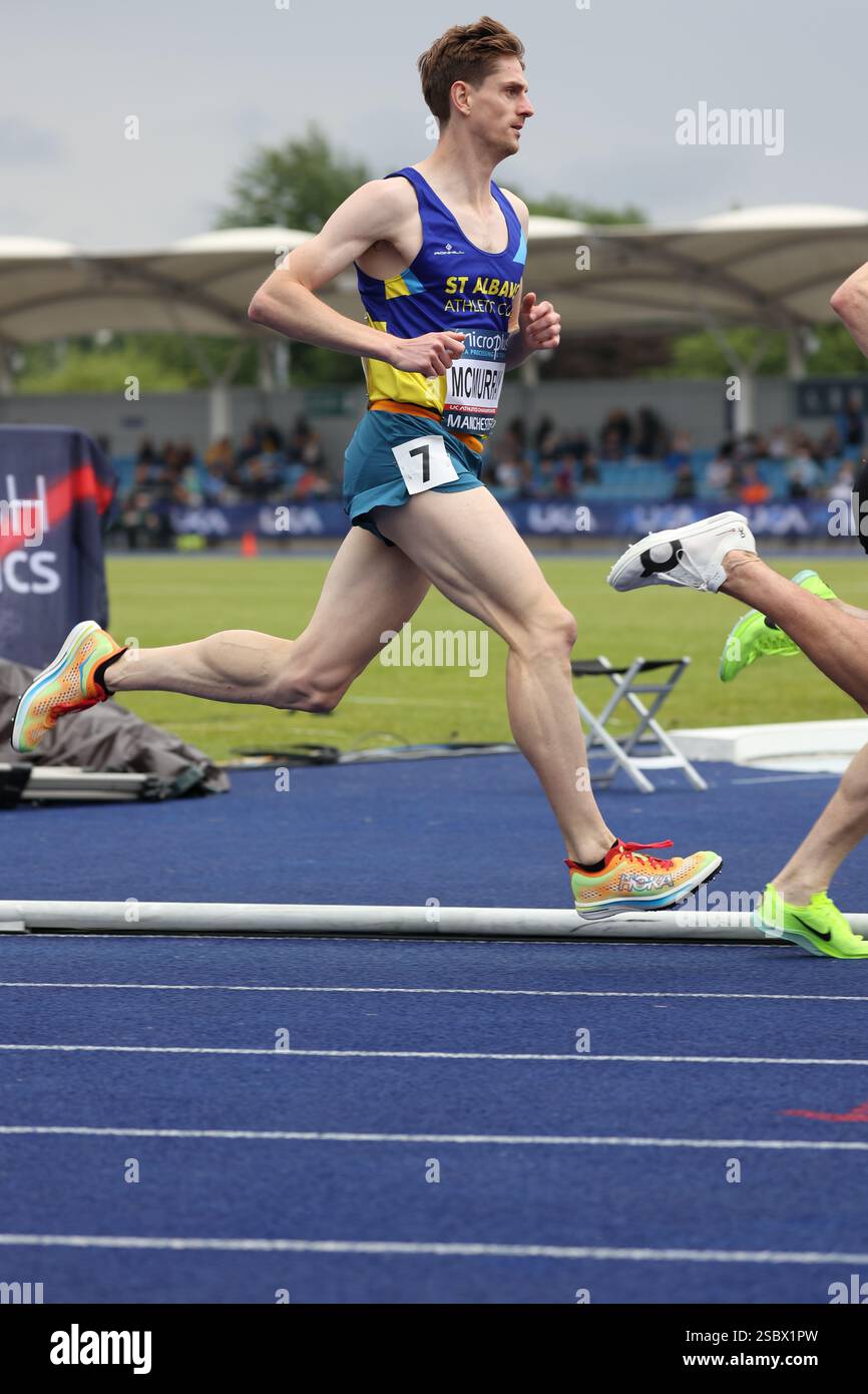 James MCMURRAY of St Albans AC in the 1500m heats at the UK Athletics ...