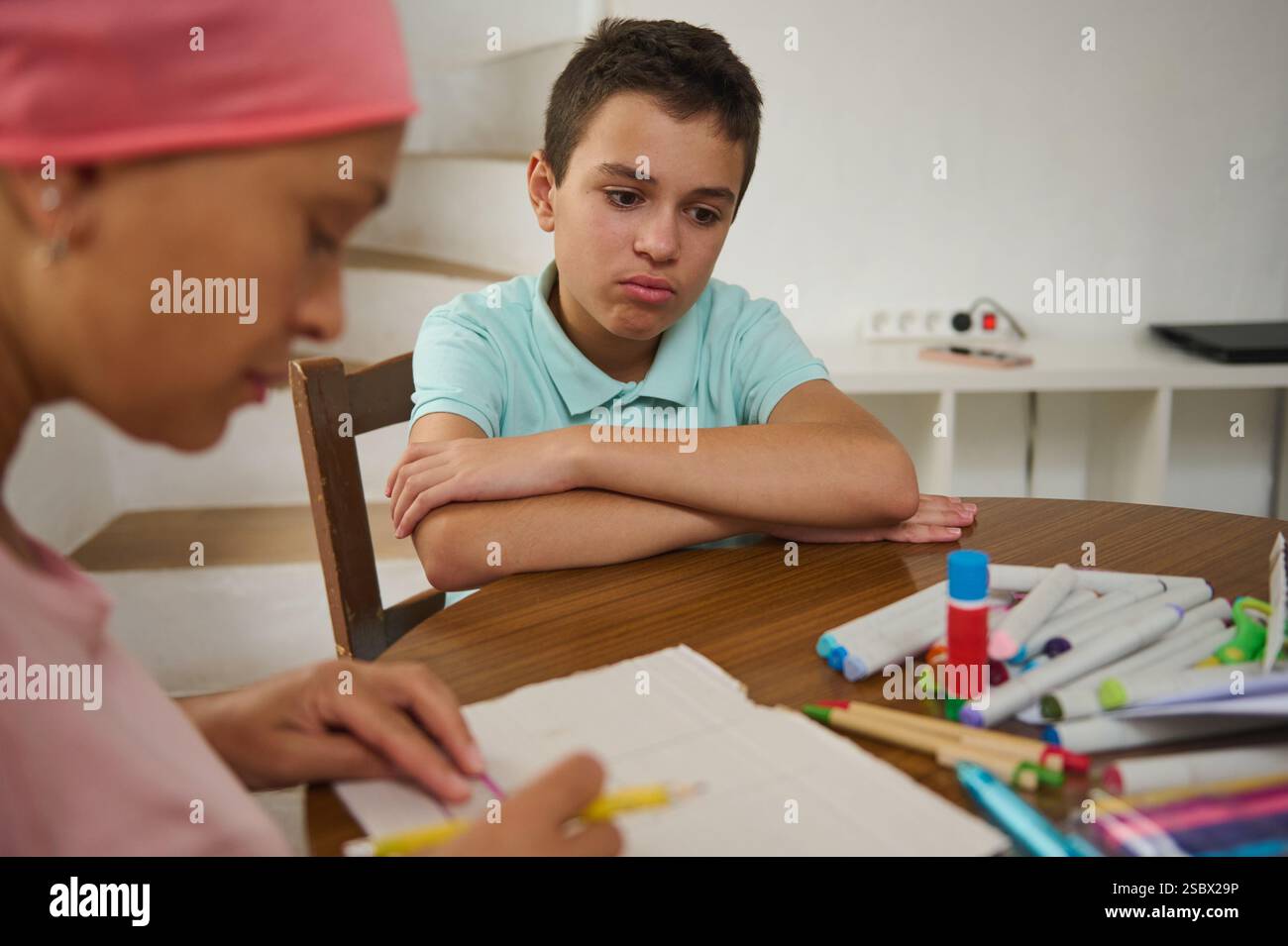 An empathetic and emotionally touching scene between a child and an ...