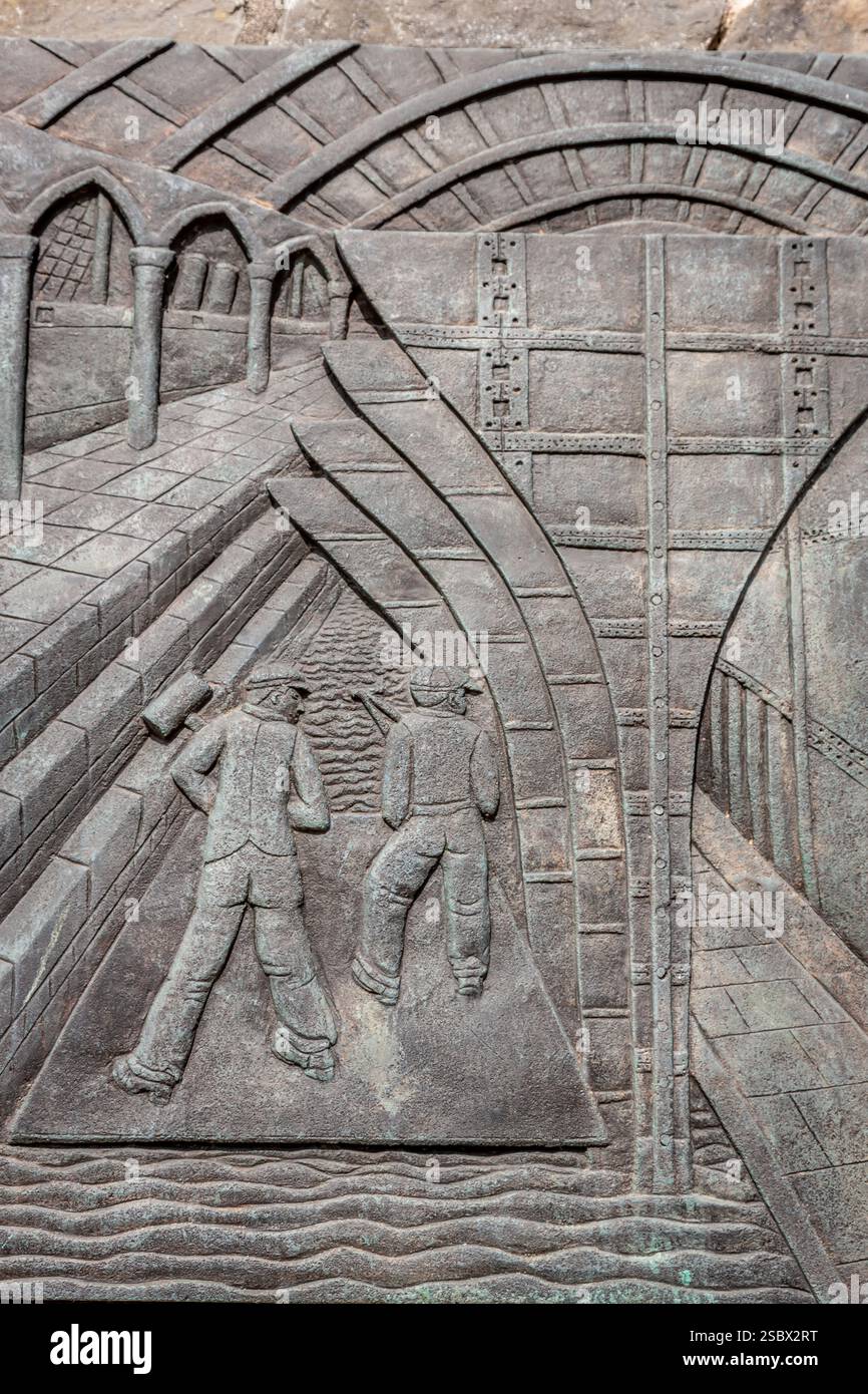 Bronze Panel, Pembroke Dock, Pembrokeshire, Wales, UK Stock Photo - Alamy