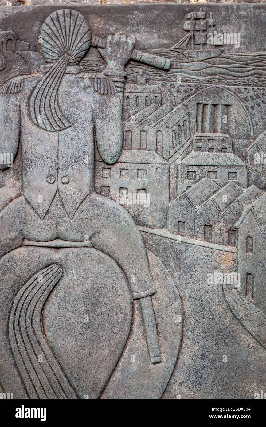 Bronze Panel, Pembroke Dock, Pembrokeshire, Wales, UK Stock Photo - Alamy