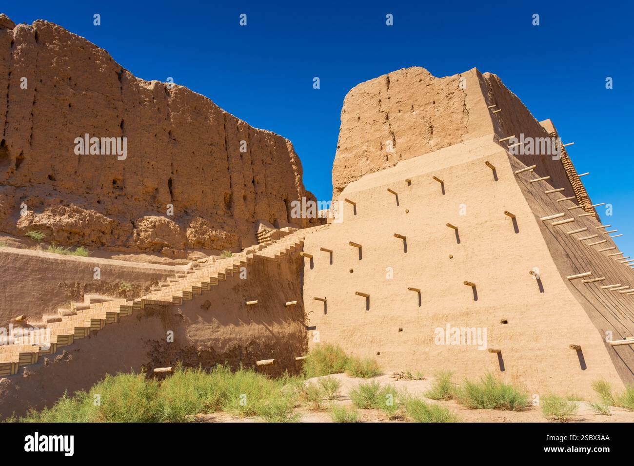 Ancient fortress of Kyzil Qala, Khorezm region, Uzbekistan Stock Photo ...