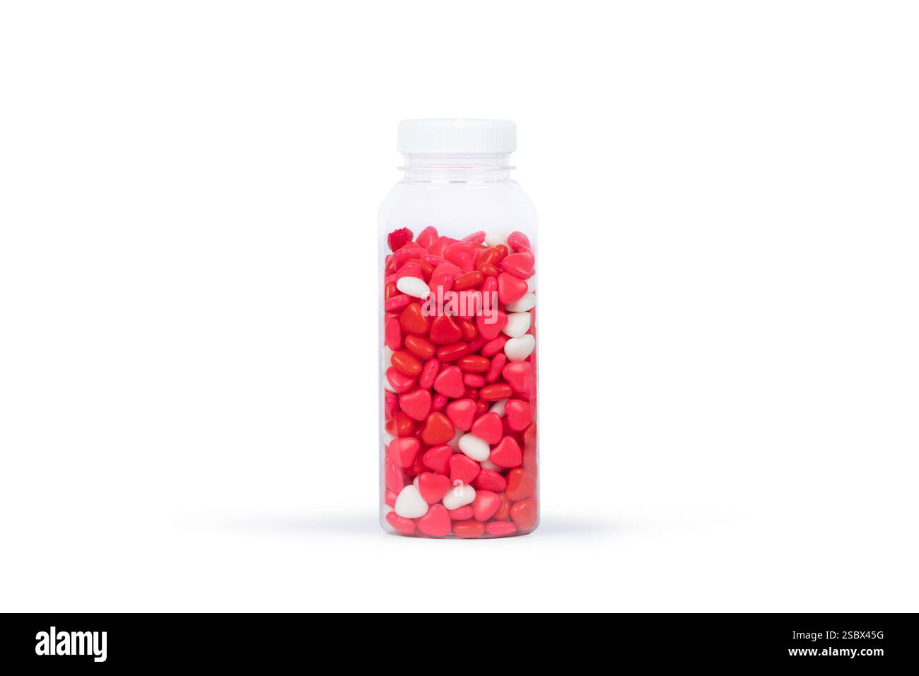 Transparent Plastic Container Filled with Red Sugar Pearls: Minimalist ...