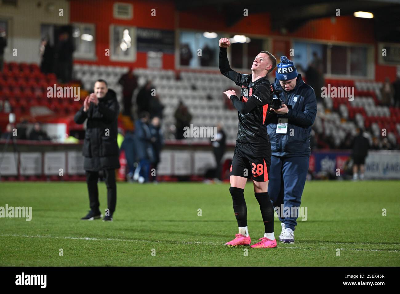 Birmingham City Forward Jay Stansfield (28) CELEBRATION after the Vertu ...