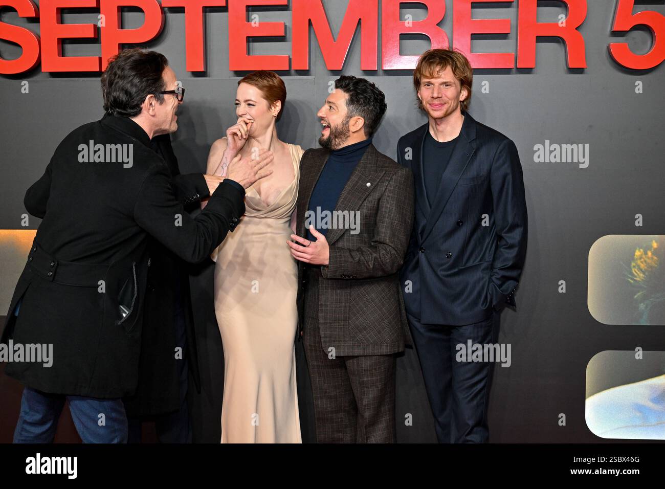 London, UK. 04th Feb, 2025. (L to R) Ben Chaplin, Peter Sarsgaard ...