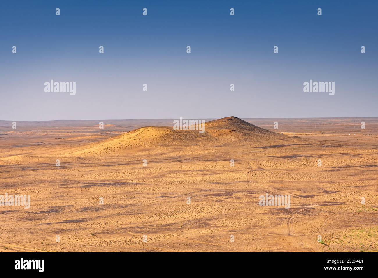 Kyzylkum (red sand) Desert of the Khorezm region from Chilpik Kala ...