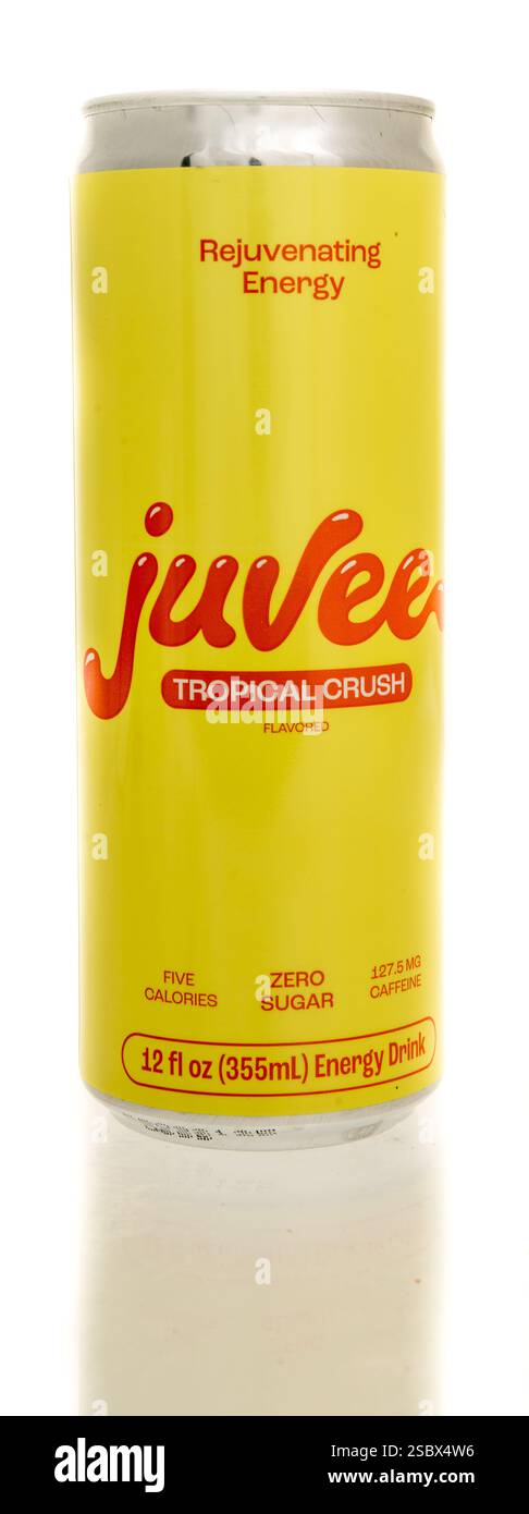 Winneconne, WI - 26 January 2025: A can of Juvee energy drink on an isolated background Stock ...