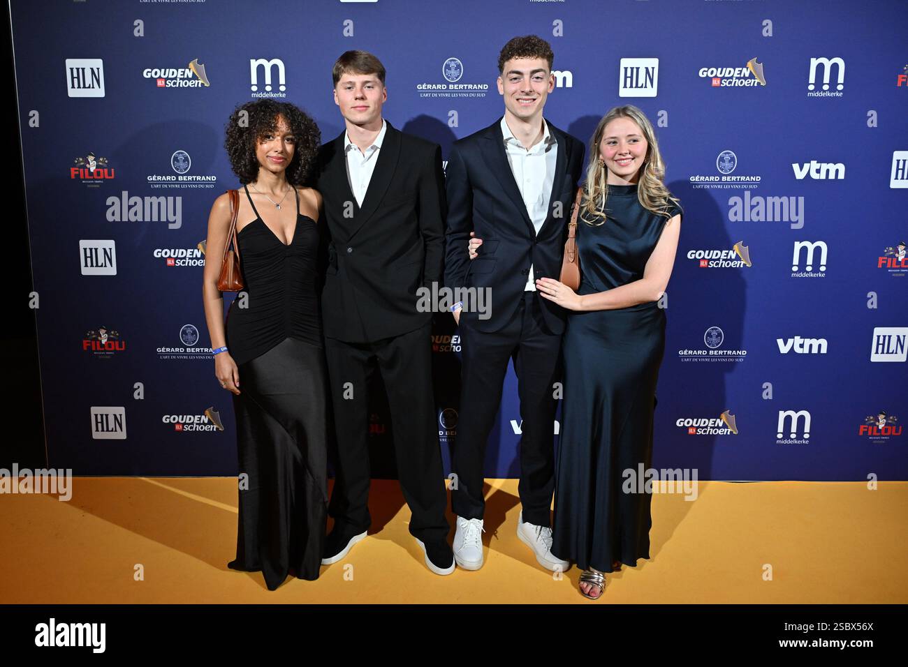 Rein Van Helden of STVV and Mathias Delorge of AA Gent pictured during ...