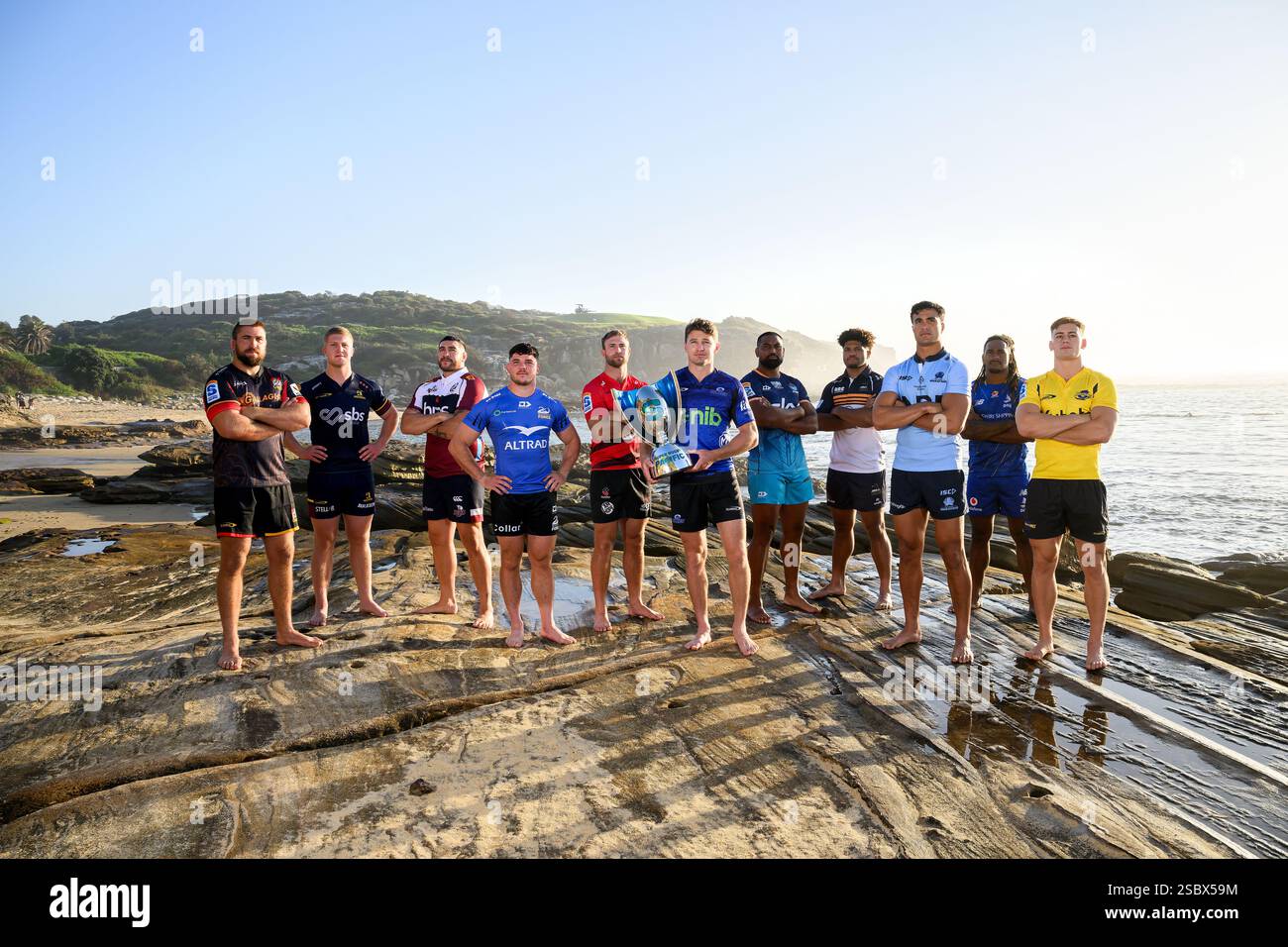 (L-R) Players Aidan Ross of the Chiefs, Sean Withy of the Highlanders ...