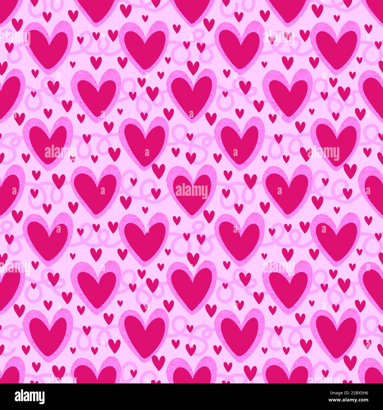 Valentine love hearts seamless 14 February pattern for wrapping paper ...