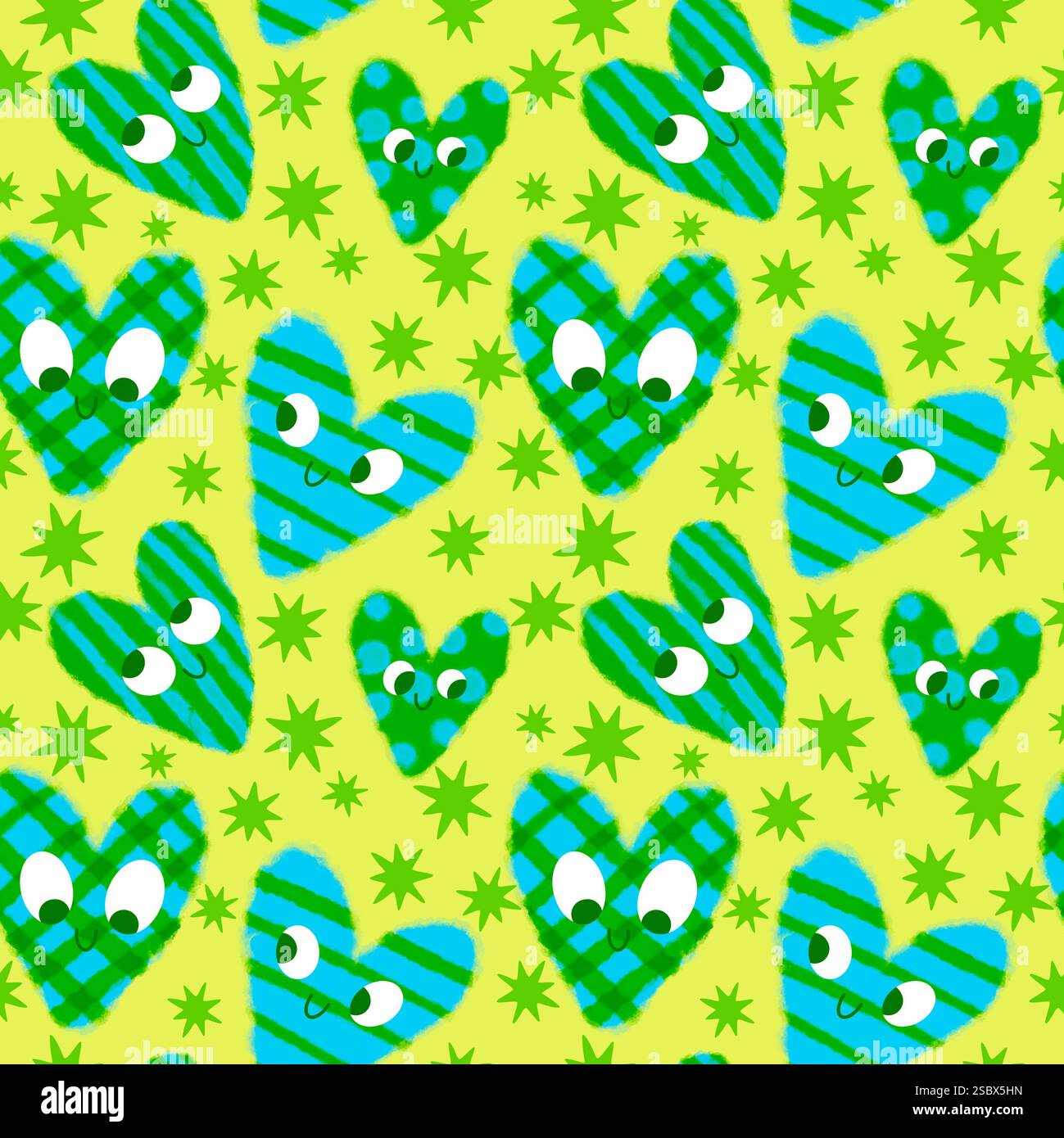 Valentine love hearts seamless 14 February pattern for wrapping paper ...