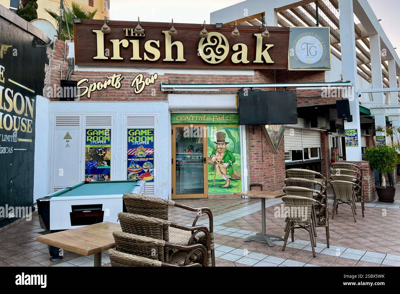 The Irish Oak Sports Bar in Playa de las Américas. Arona, Tenerife, Canary Islands, Spain. 15th ...
