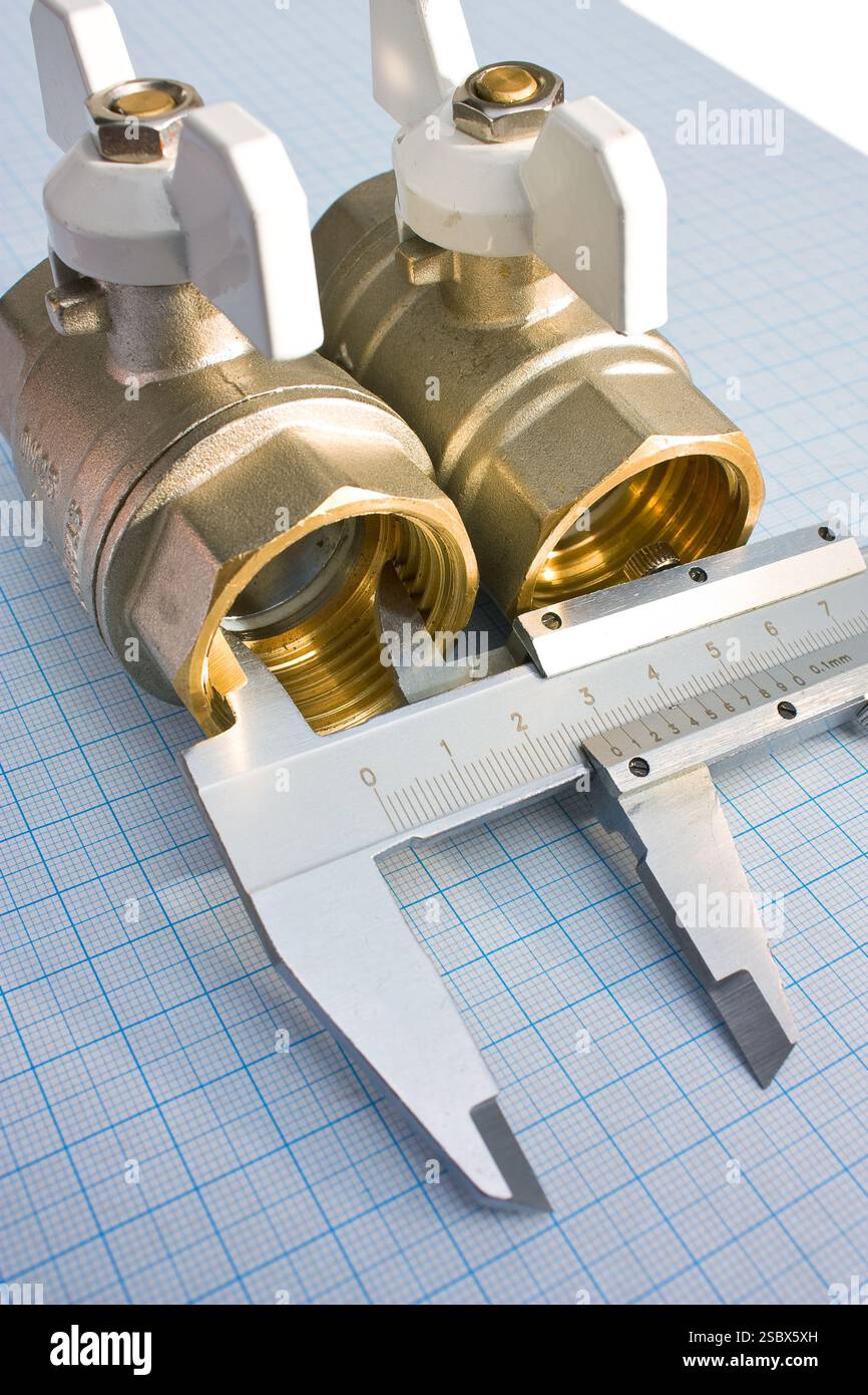 details of the pipeline on the graph paper Stock Photo - Alamy