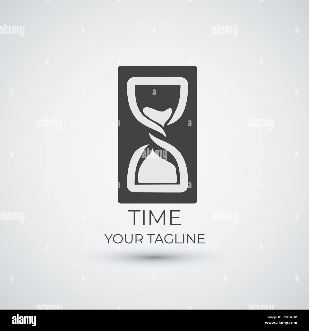 Sand time white background Stock Vector Images - Alamy