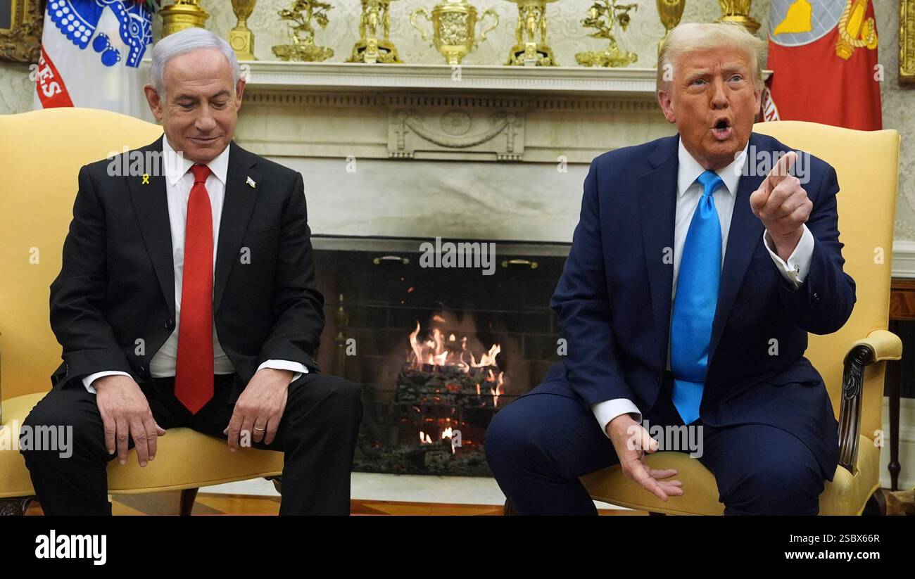 President Donald Trump meets with Israel's Prime Minister Benjamin ...