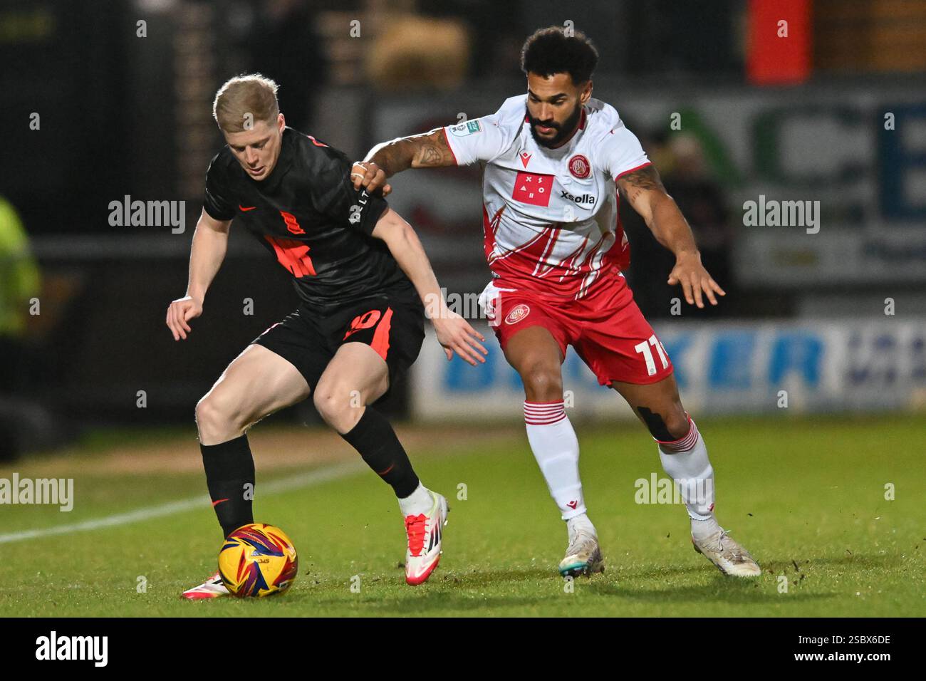 Alex Cochrane (20 Birmingham City) challenged by Jordan Roberts (11 ...
