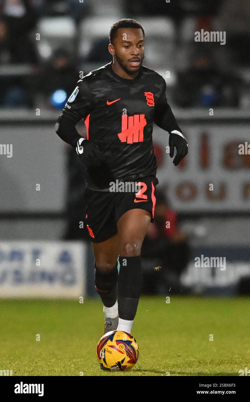 Ethan Laird (2 Birmingham City) controls the ball during the EFL Trophy ...