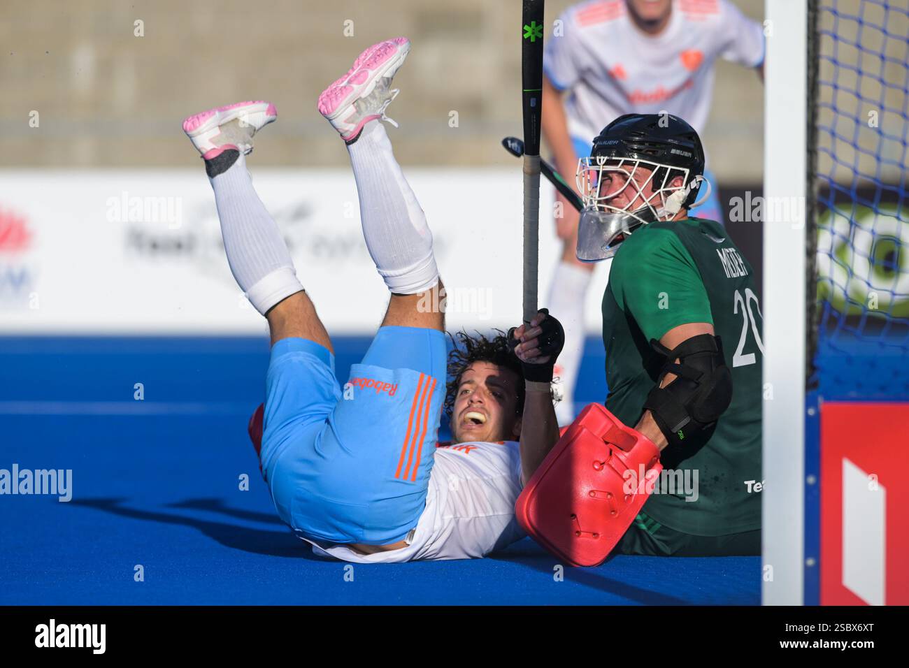 Bram van Battum (L) and Derk Meijer (R) of the Netherlands Men Hockey ...