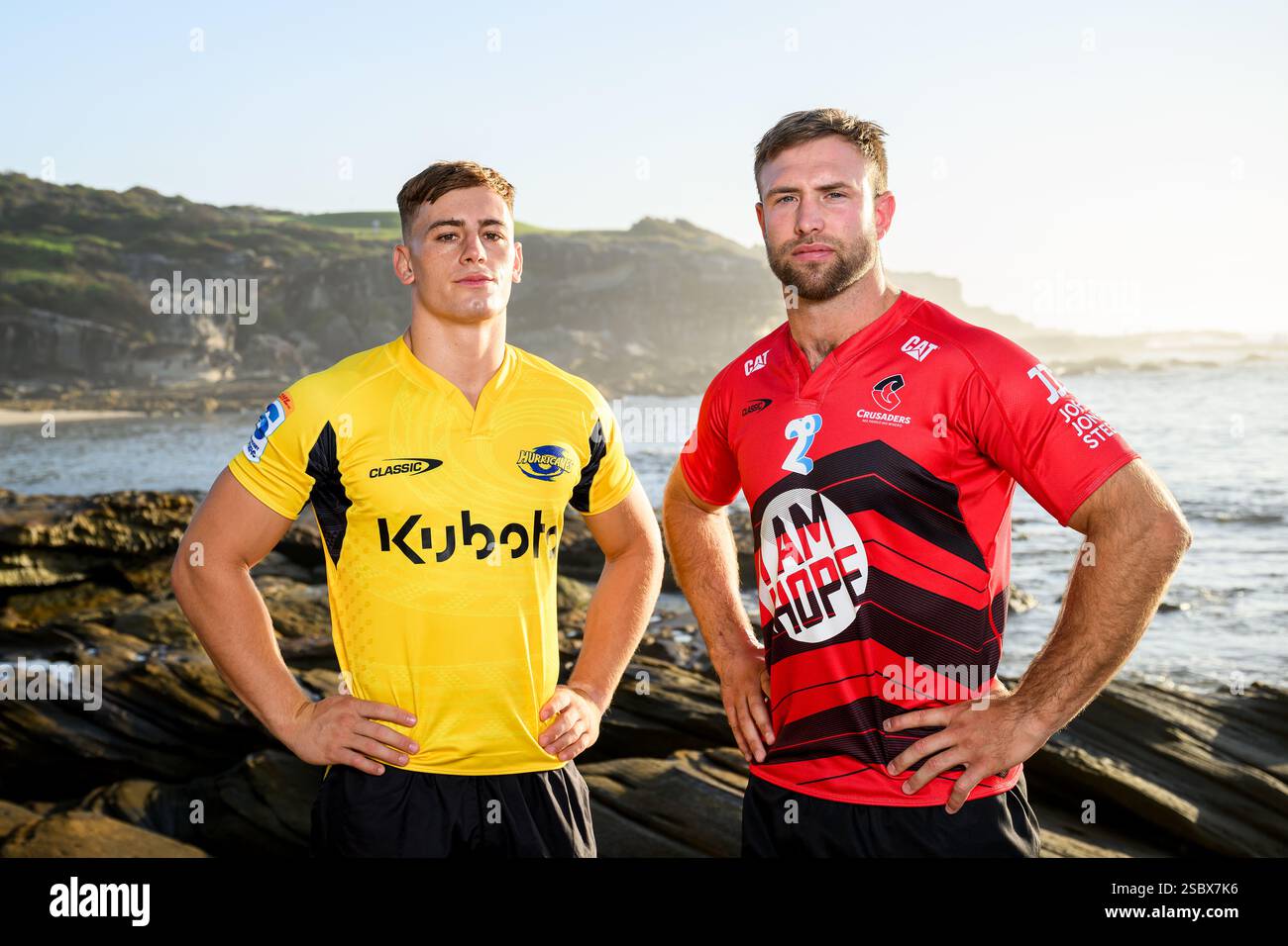 Super rugby players Ruben Love of the Hurricanes (left), and Braydon ...