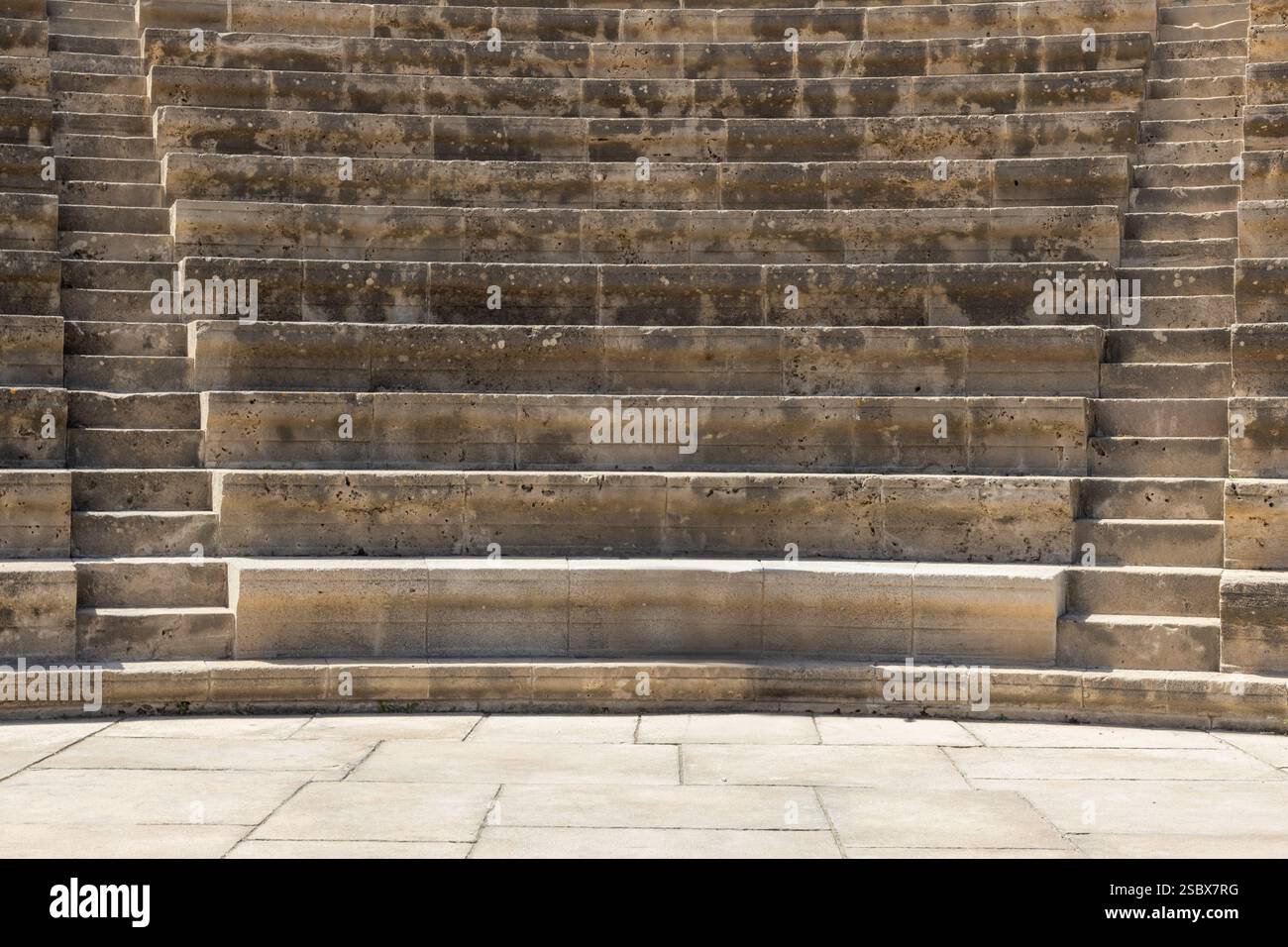 Old Ancient Stone Amphitheater Steps Stock Photo - Alamy