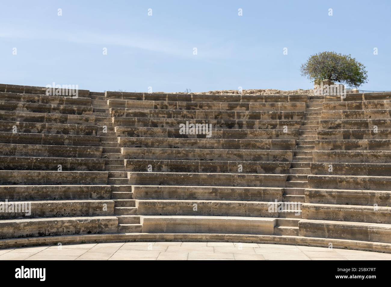 Ancient Amphitheater with Tree on Horizon Stock Photo - Alamy