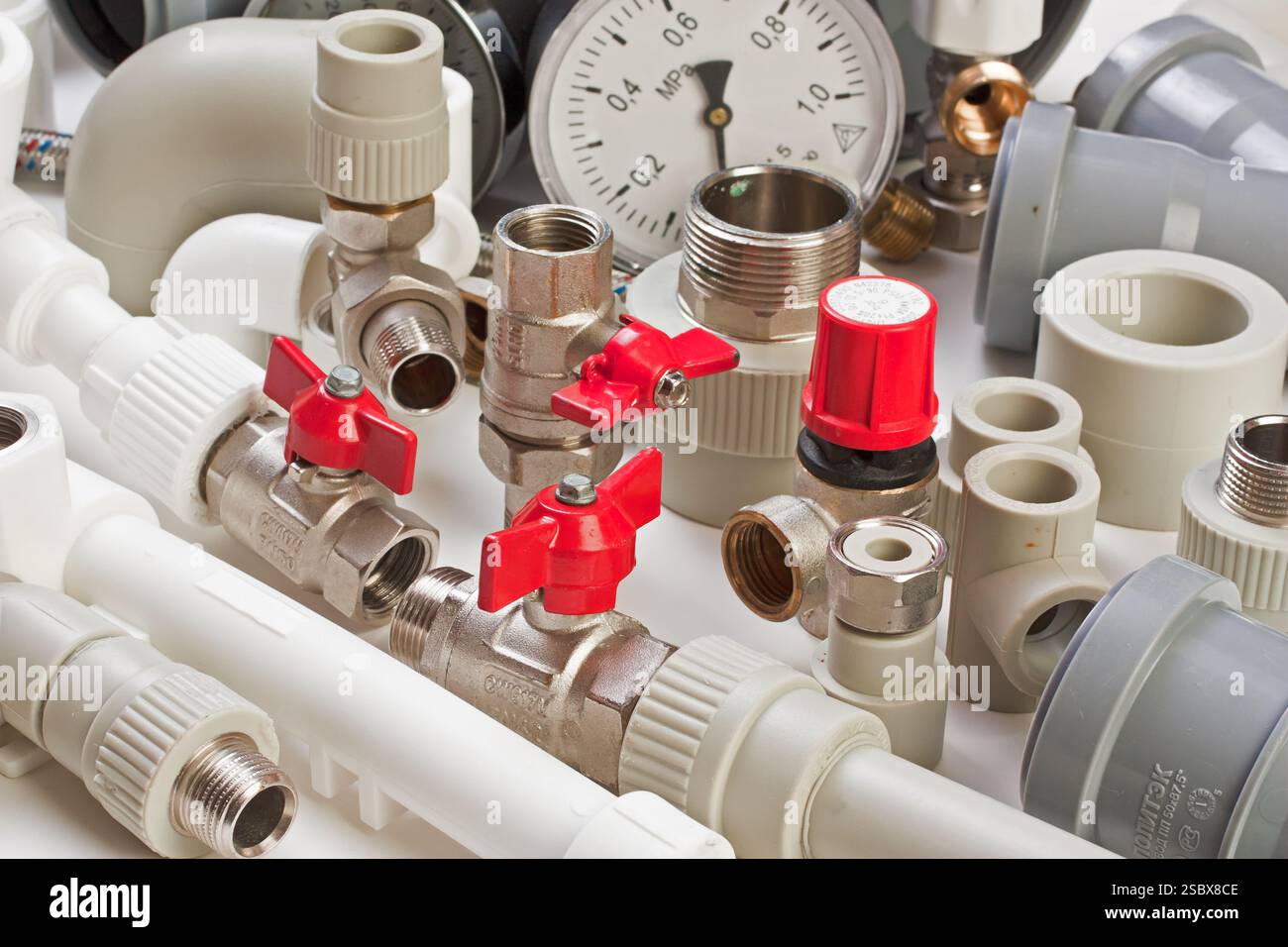 Plumbing fixtures and piping parts Stock Photo - Alamy