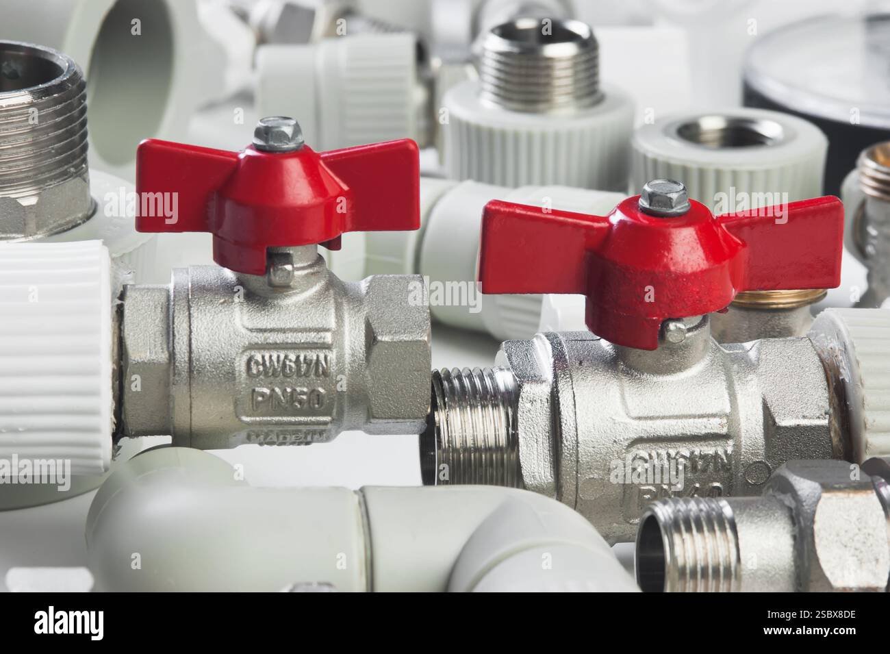 Plumbing fixtures and piping parts Stock Photo - Alamy