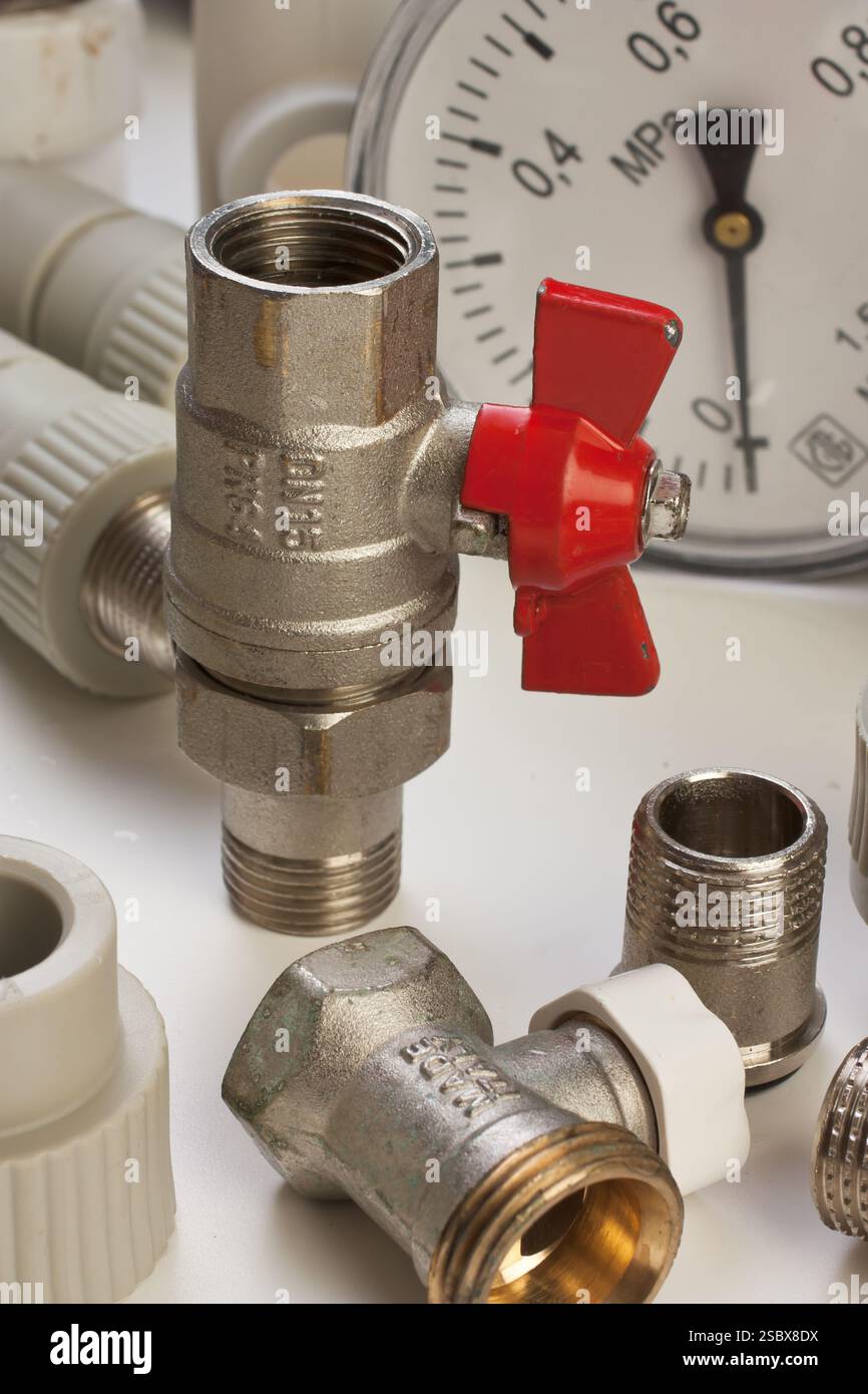 Plumbing fixtures and piping parts Stock Photo - Alamy