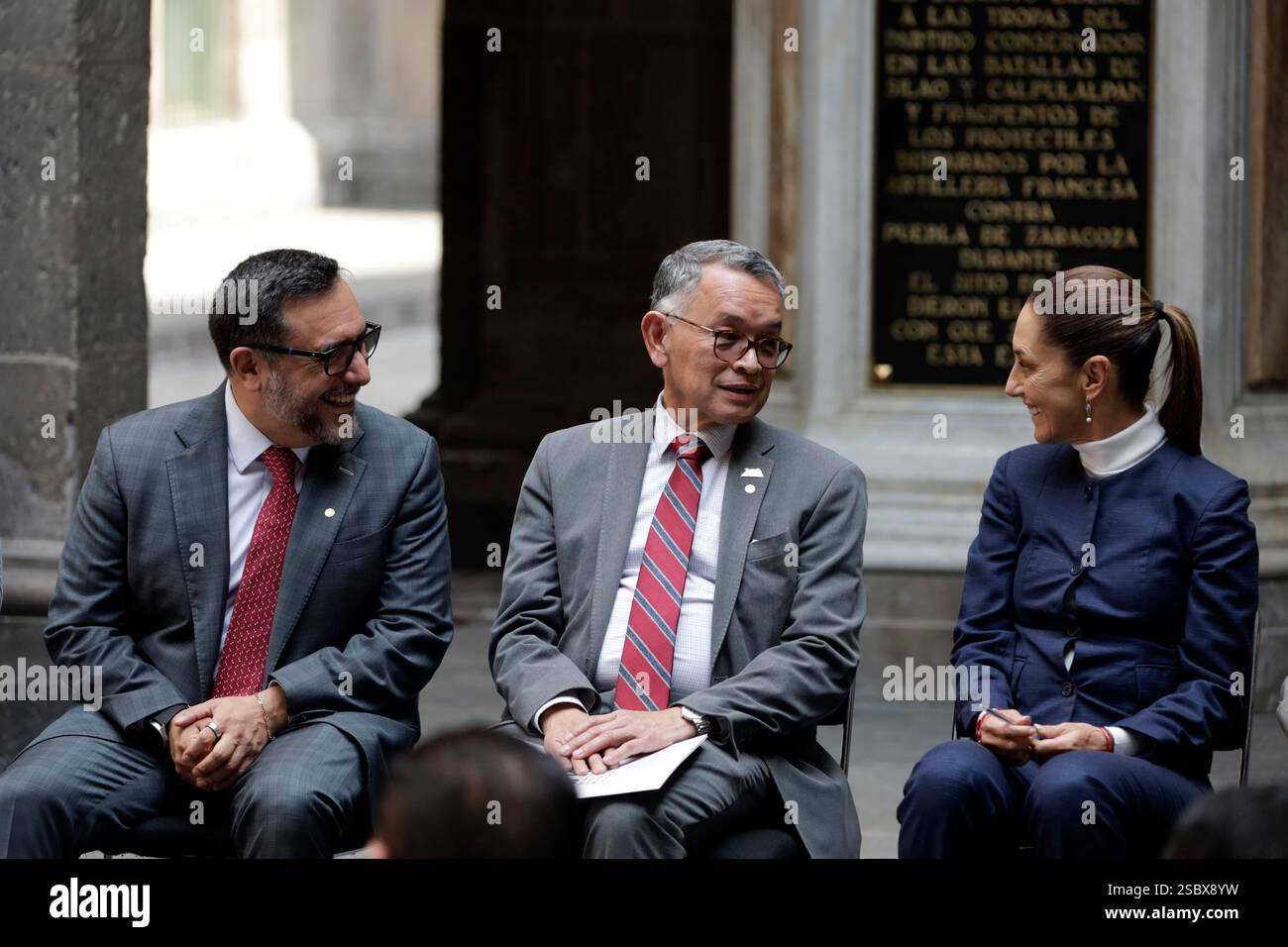 (L-R) Director of the Instituto Politecnico Nacional Arturo Reyes ...