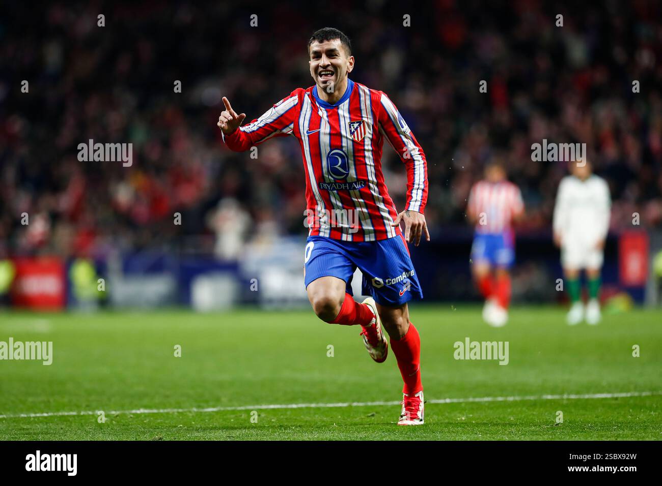 Angel Correa of Atletico de Madrid celebrates a goal during the Copa ...