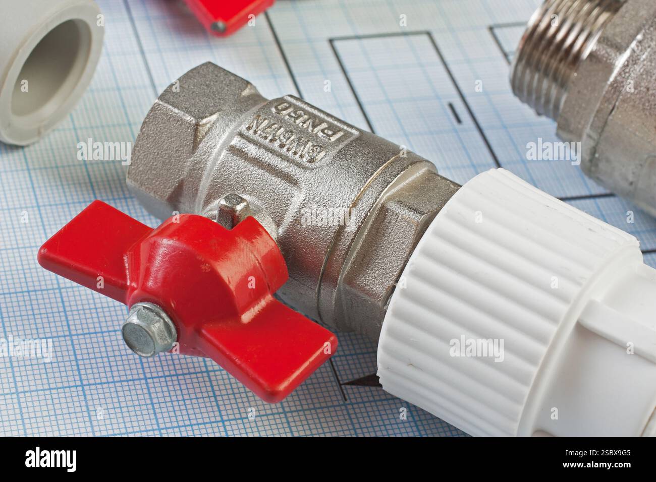 Plumbing fixtures and piping parts Stock Photo - Alamy