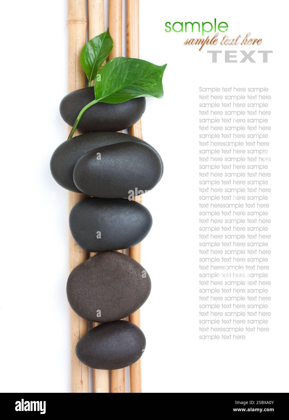 spa stone isolated on a white background Stock Photo - Alamy