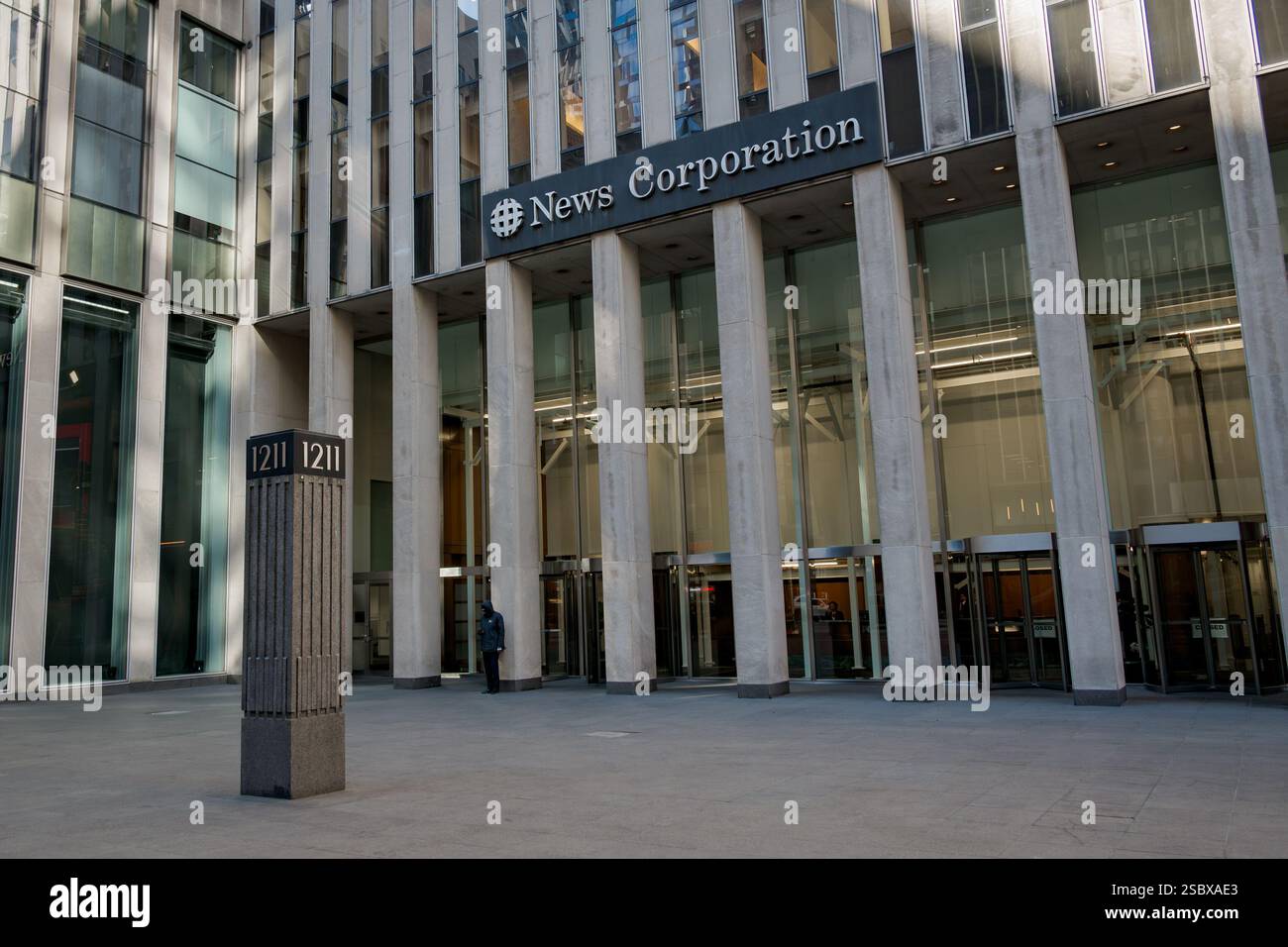 USA. 04th Feb, 2025. Entrance to Fox News headquarters at NewsCorp ...