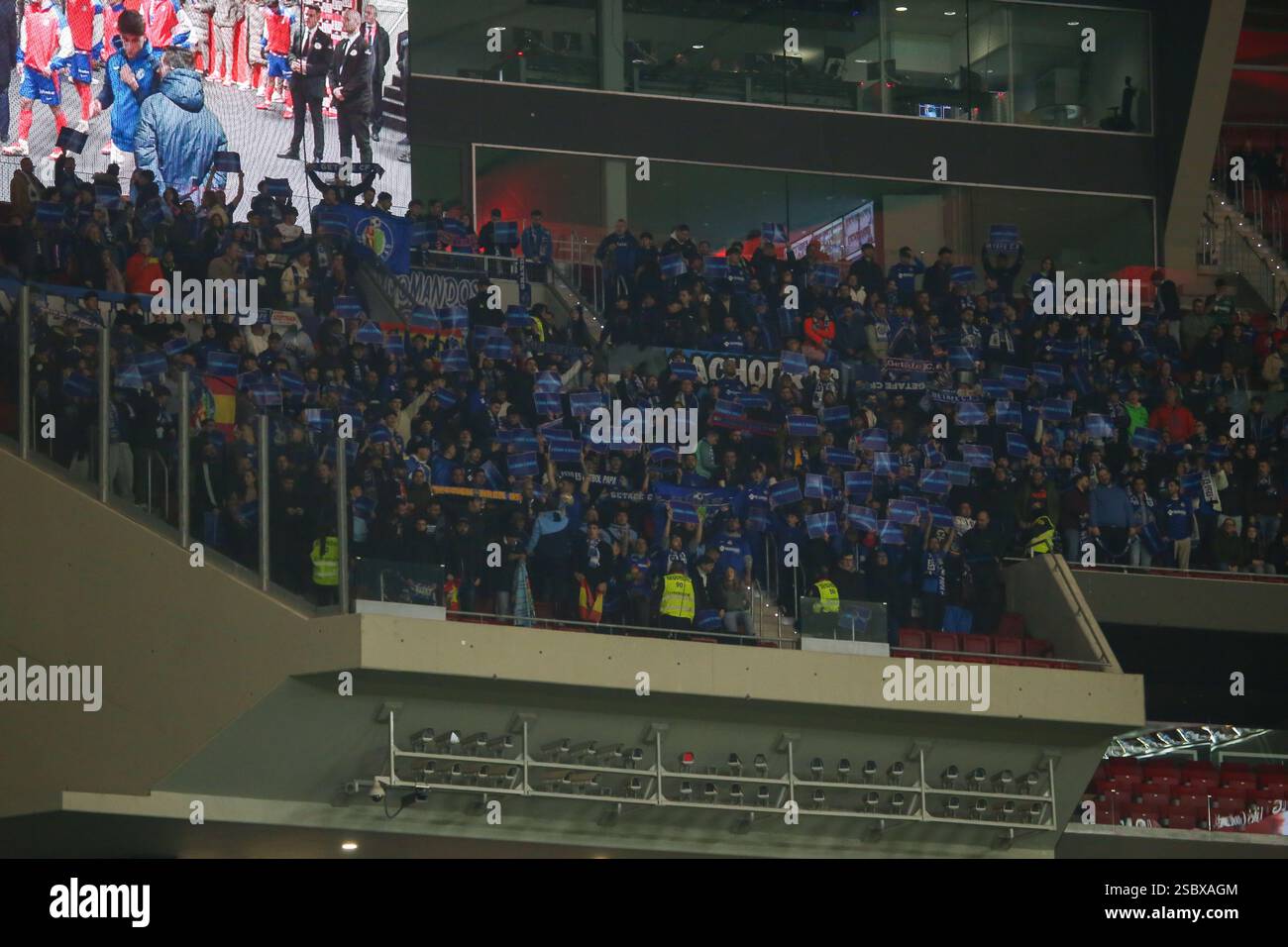 Madrid, Spain, 04th February, 2025: Getafe CF fans on the move during ...