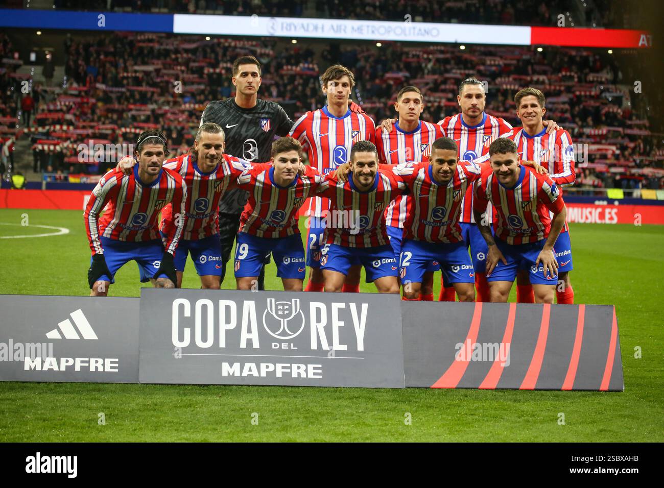 Madrid, Spain, 04th February, 2025: The starting XI of Atlético de ...