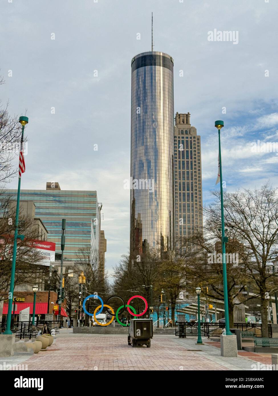 January 25,2025: Atlanta, GA, USA: View of Centennial Park, Downtown ...