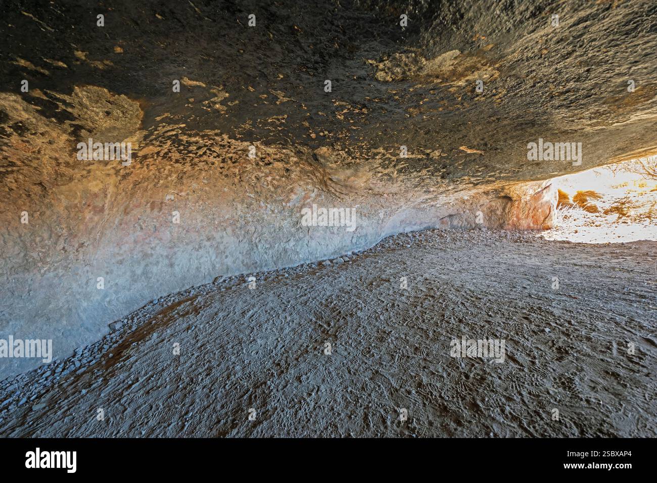 View From Inside a Tuff Rock Cave in La Cueva in the Organ Mountains in ...
