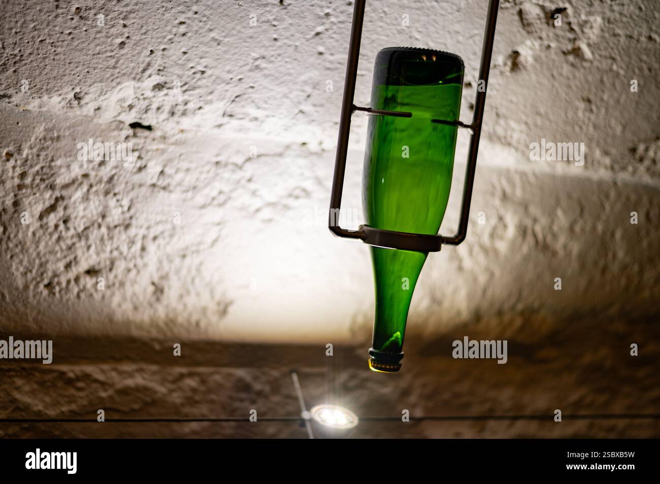 Lees yeast cells left over from fermentation in bottlem in caves ...