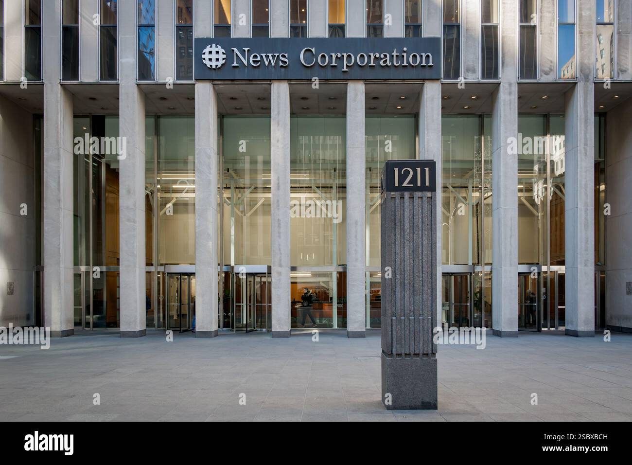 USA. 04th Feb, 2025. Entrance to Fox News headquarters at NewsCorp ...