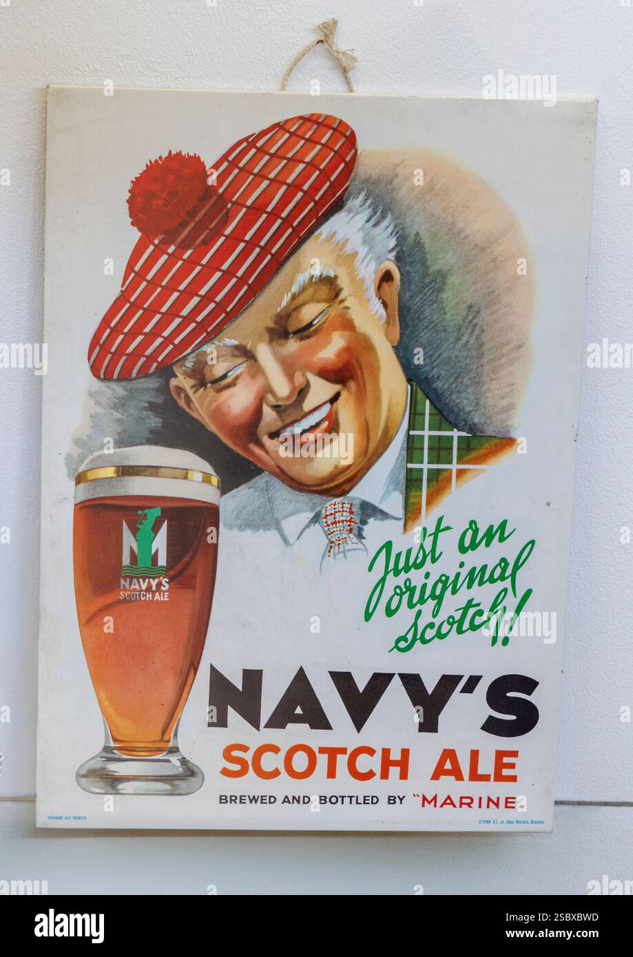 Navy's Scotch Ale advertising sign, Thuin; Belgium Stock Photo - Alamy