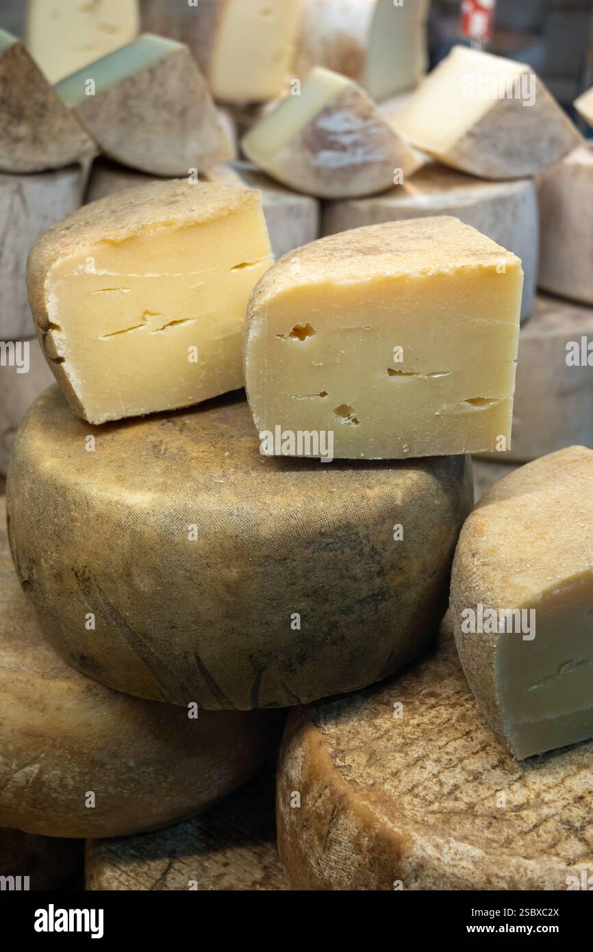 Farmer shop in Biarritz, France, Basque Country and Pyrenees sheep, cow ...