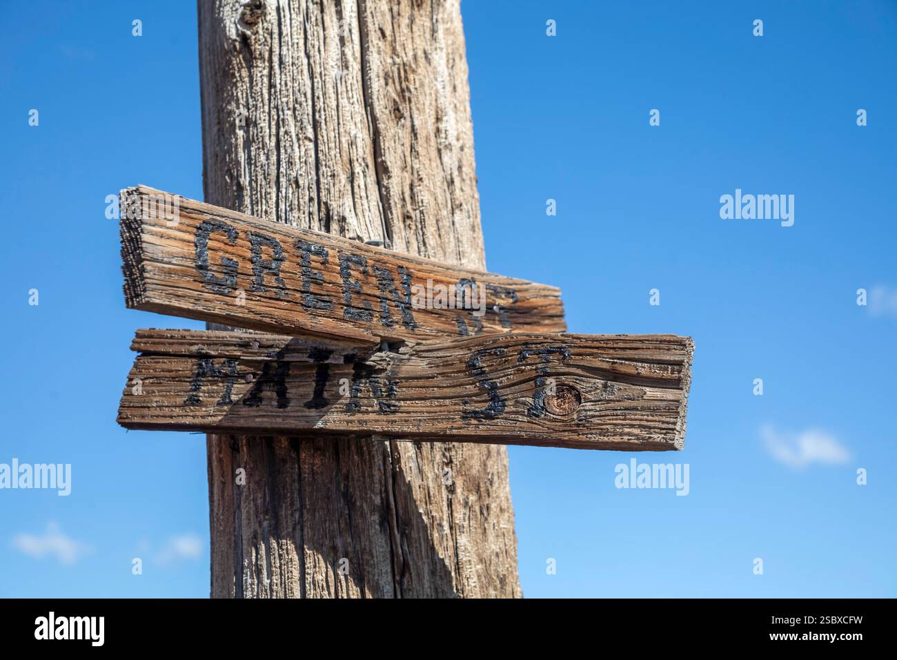 Bodie, California - Street signs in Bodie State Historic Park. The park ...
