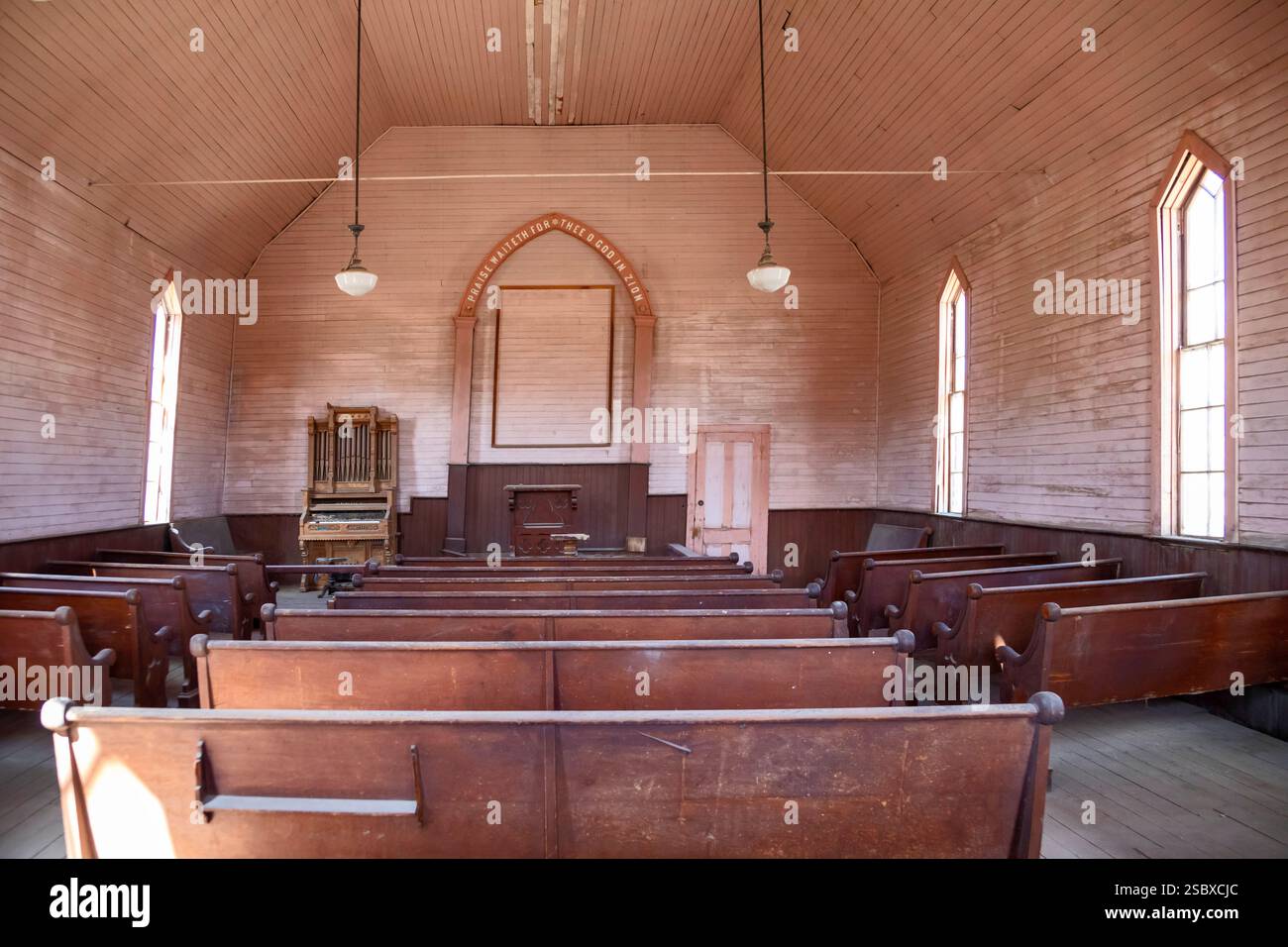 Bodie, California - The Methodist Church at Bodie State Historic Park. The park preserves the ...