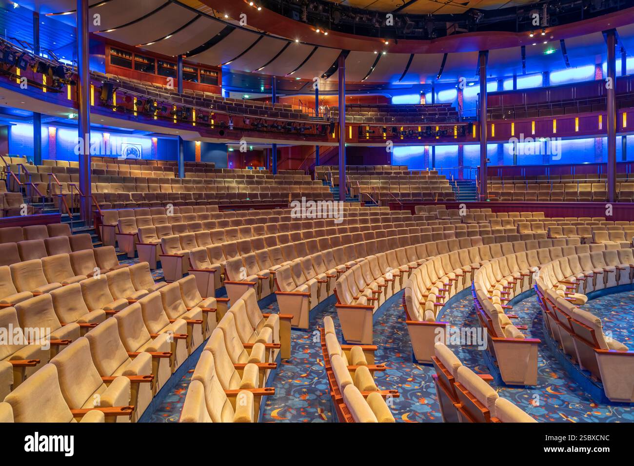 Interior architecture of the Celebrity Solstice cruise ship Stock Photo ...