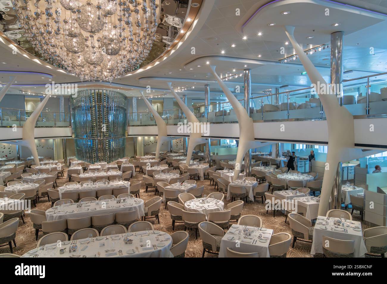 Interior architecture of the Celebrity Solstice cruise ship Stock Photo ...