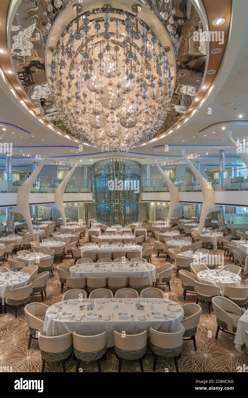 Interior architecture of the Celebrity Solstice cruise ship Stock Photo ...